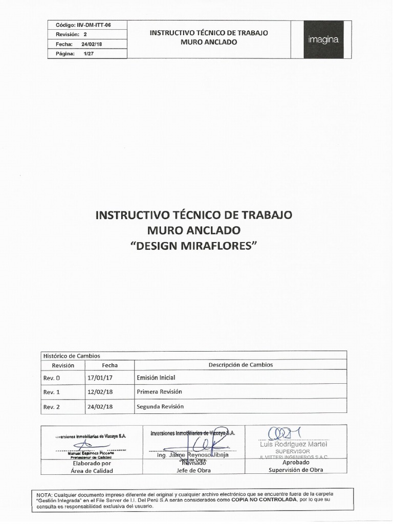 IVV DM ITT 06 Muro Anclado | PDF