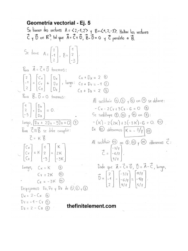 Ej05 Geometria Vectorial | PDF Ej05 Geometria Vectorial | PDF