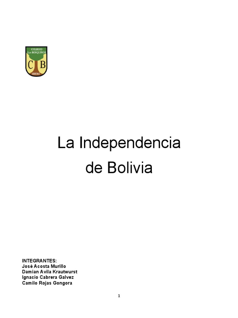 Proceso de Independencia de Bolivia | PDF