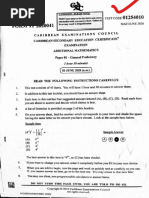 CSEC Add Maths June 2020 Paper 1 | PDF