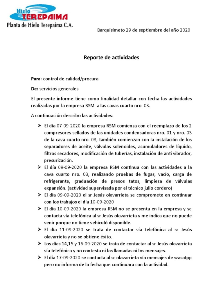 Infrome Tecnico RSM | PDF