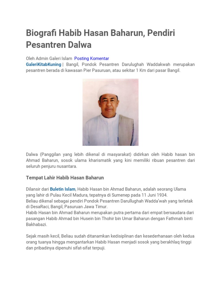 Iografi Habib Hasan Baharun | PDF