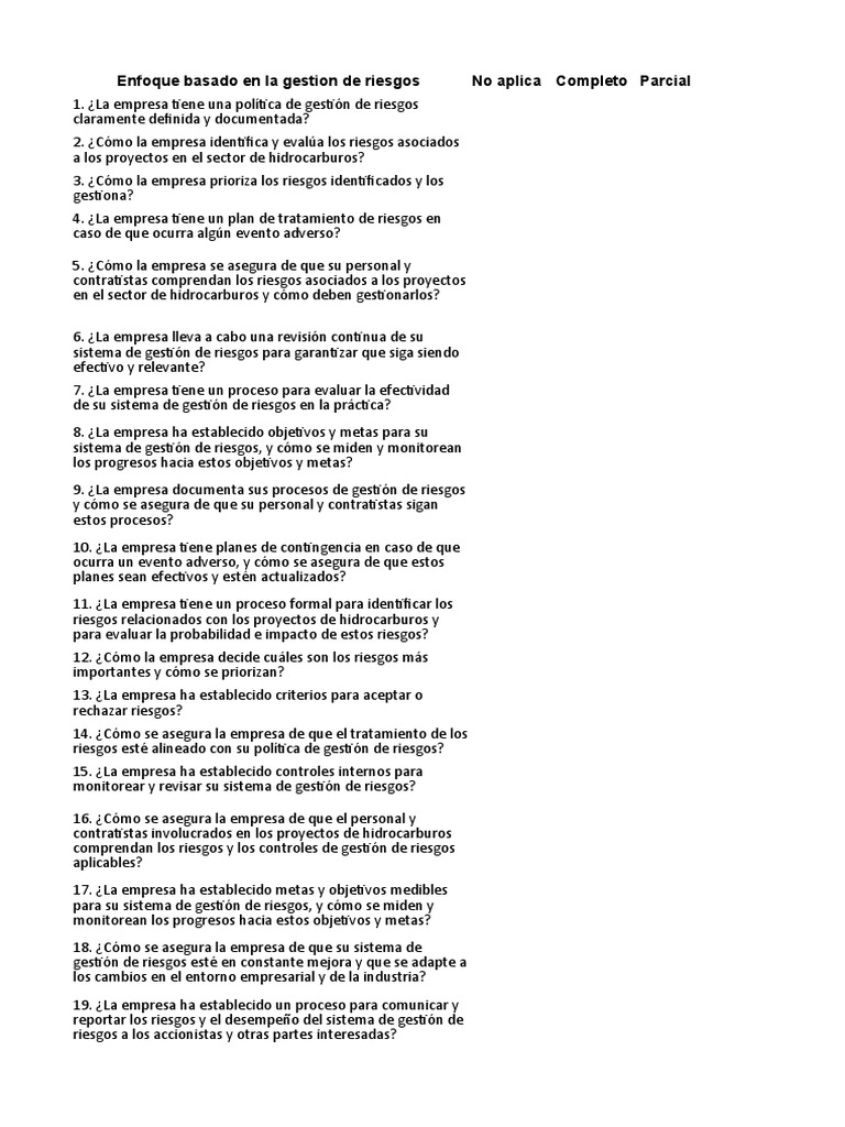 Evaluacion Iso 31000 | PDF | Gestión de riesgos | Business