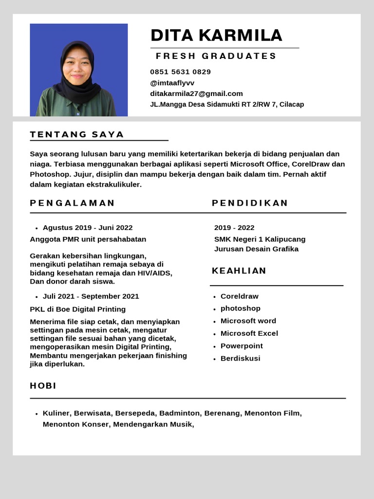CV Lulusan Baru | PDF