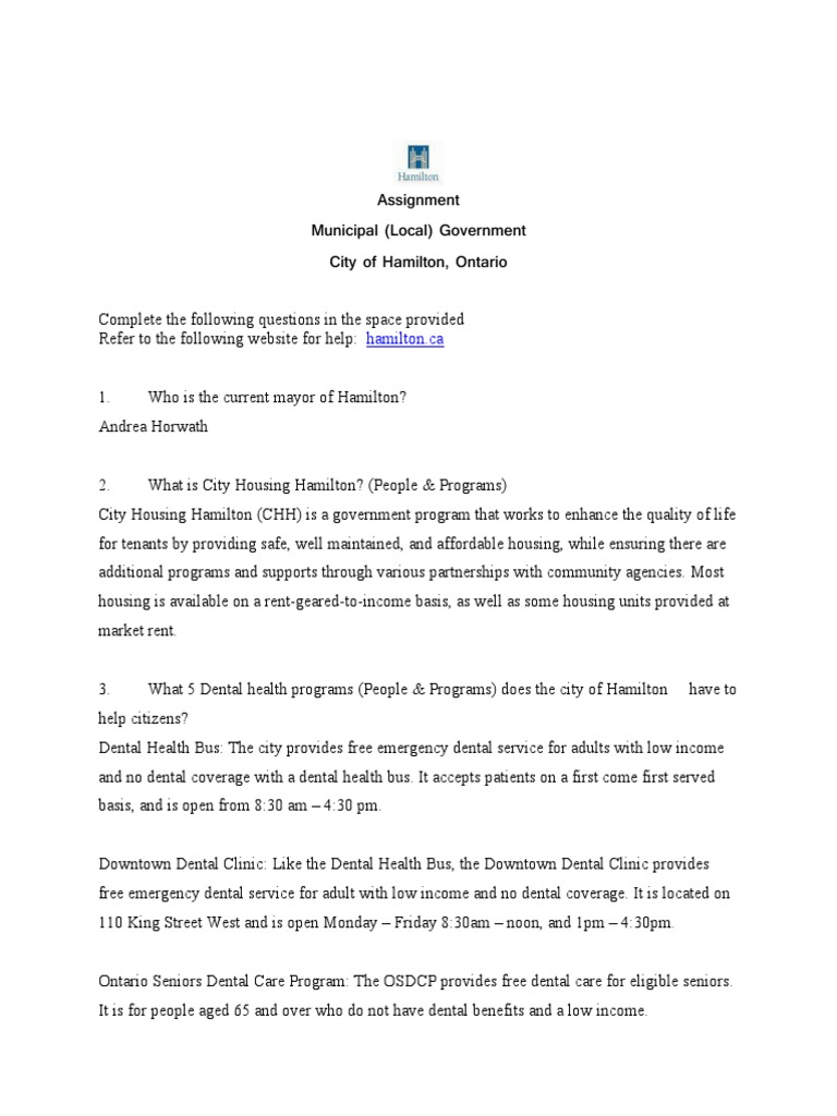 Municipal Government Questions | PDF