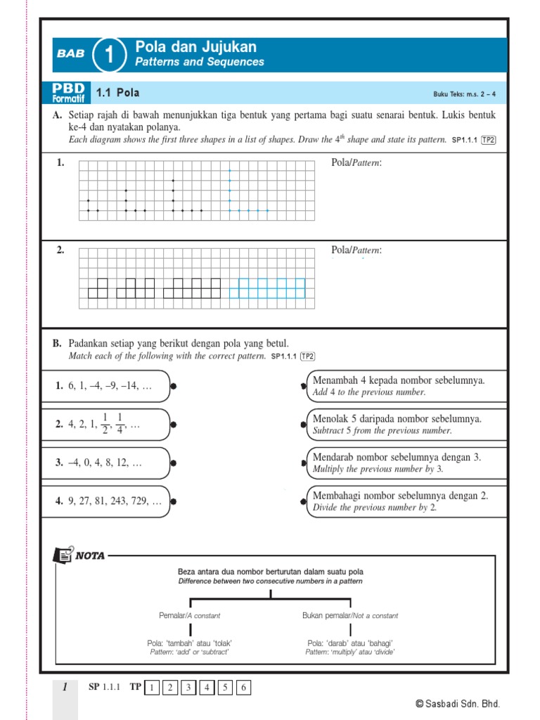 LATIHAN Matematik Bab 1 Tingkatan 2 | PDF