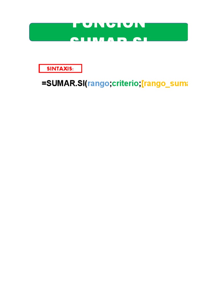 Sumar.SI en Excel: Guía Práctica | PDF