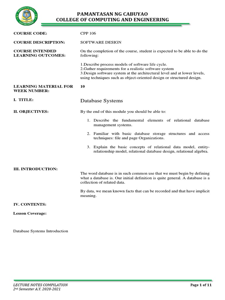 CPP106-MODULE - 10 - 2ndSEM - Database - Intro (2) (20230504181134 ...