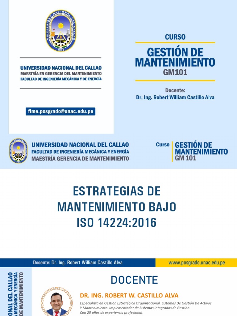 Estrategias ISO 14224:2016 Mantenimiento | PDF | Turbocompresor | Ingeniería de confiabilidad