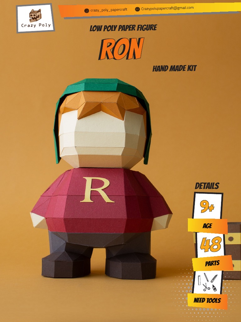 Ron Low Poly (1) Papercraft | PDF | Secondary Sector Of The Economy ...