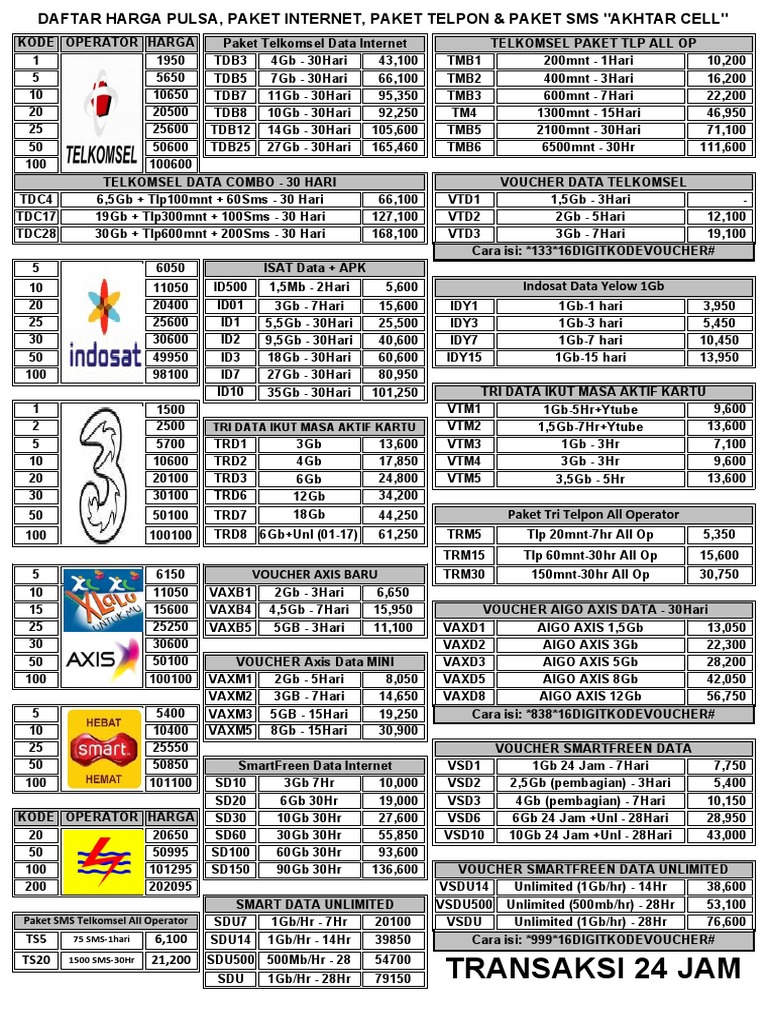 Contoh Brosur Agen Pulsa | PDF | Business | Computers