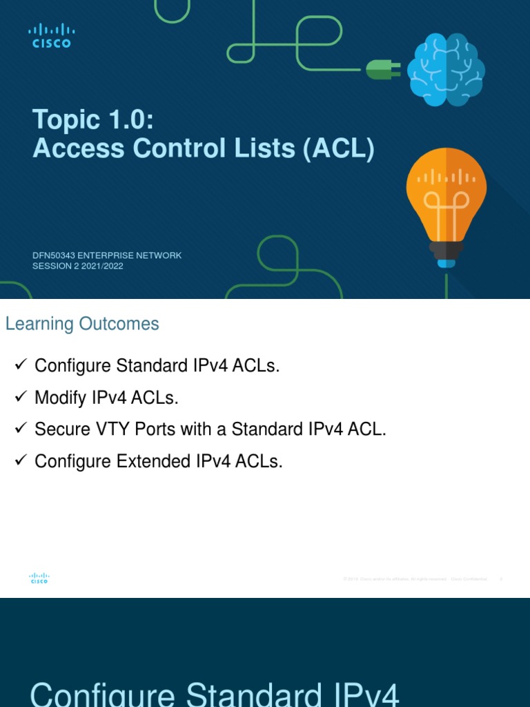 Topic 1.0 Access Control Lists | PDF | Router (Computing) | Computer Network