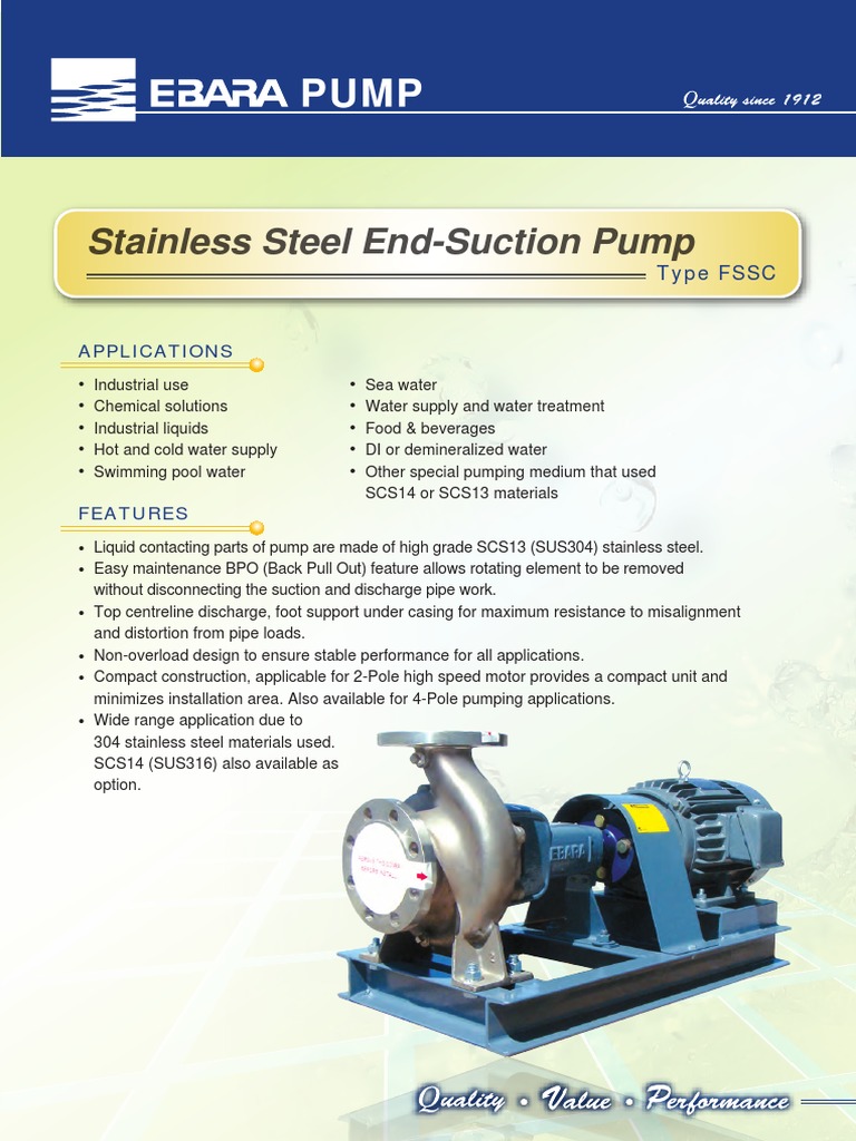 II 5 - Brochure Ebara Ss - FSSC | PDF | Iron