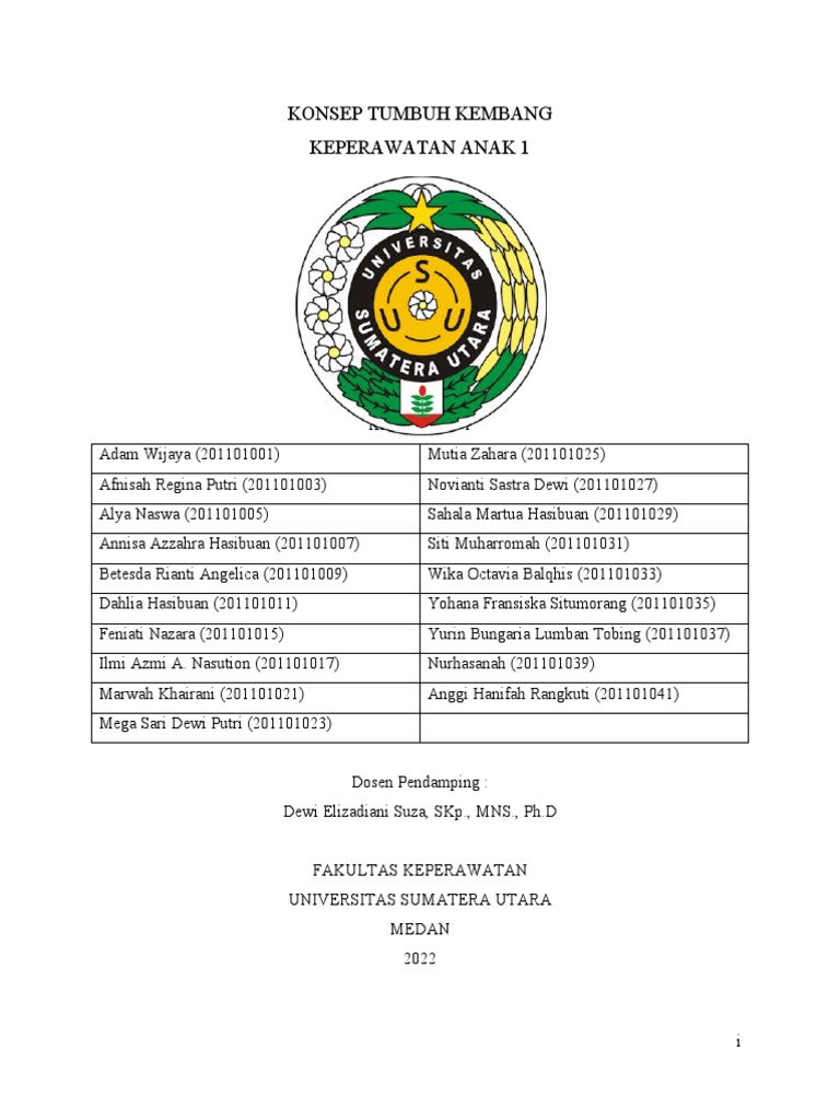 Kel 1 - Konsep Tumbuh Kembang - Kep - Anak | PDF | Pengembangan Diri