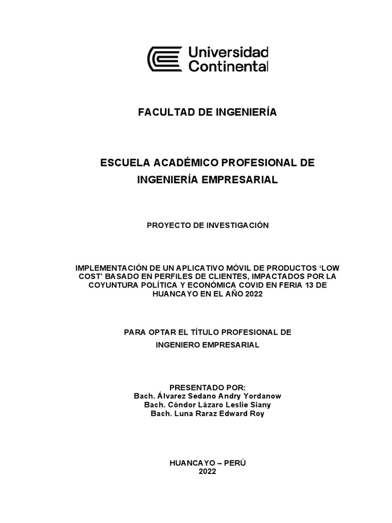 Proyecto de Investigación-Terminado | PDF | Marketing | Software de la ...