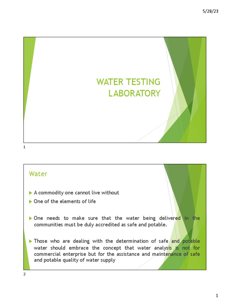 Water Testing Laboratory | PDF | Drinking Water | Water Quality