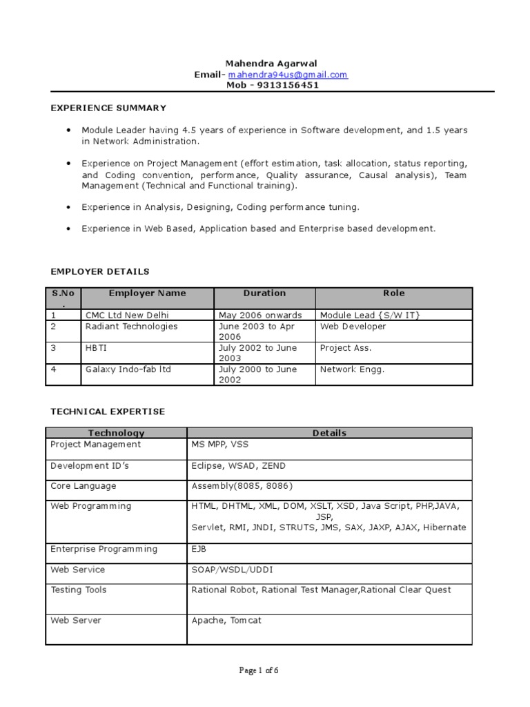 Mahendra Agarwal | PDF | Java Server Pages | Java Servlet