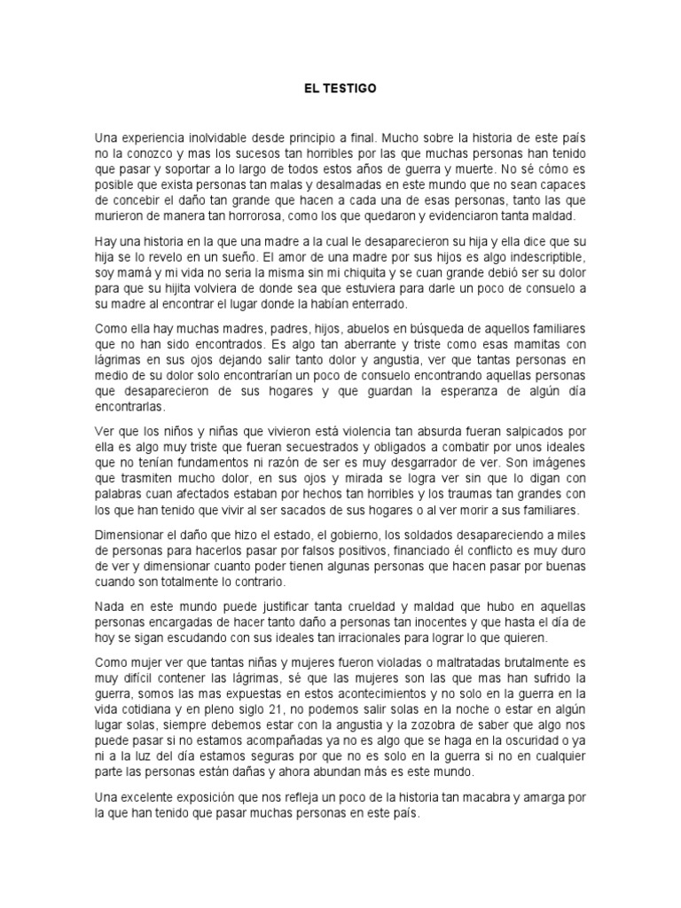 El Testigo Pdf