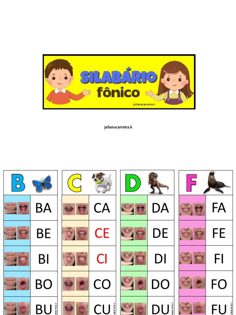 Silabário Fônico | PDF | Linguística