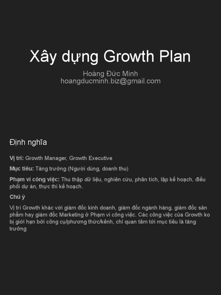 Xây D NG Growth Plan | PDF
