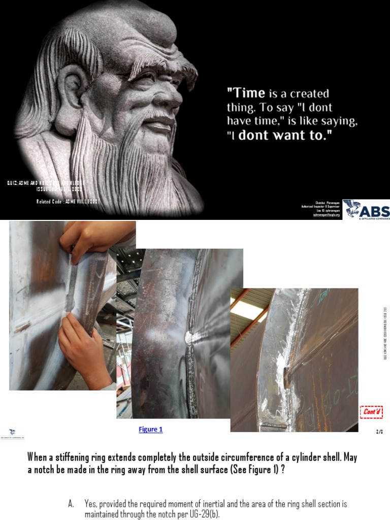 ISSUE 293 QUIZ - Stiffening Ring With A Notch in The Ring. | PDF