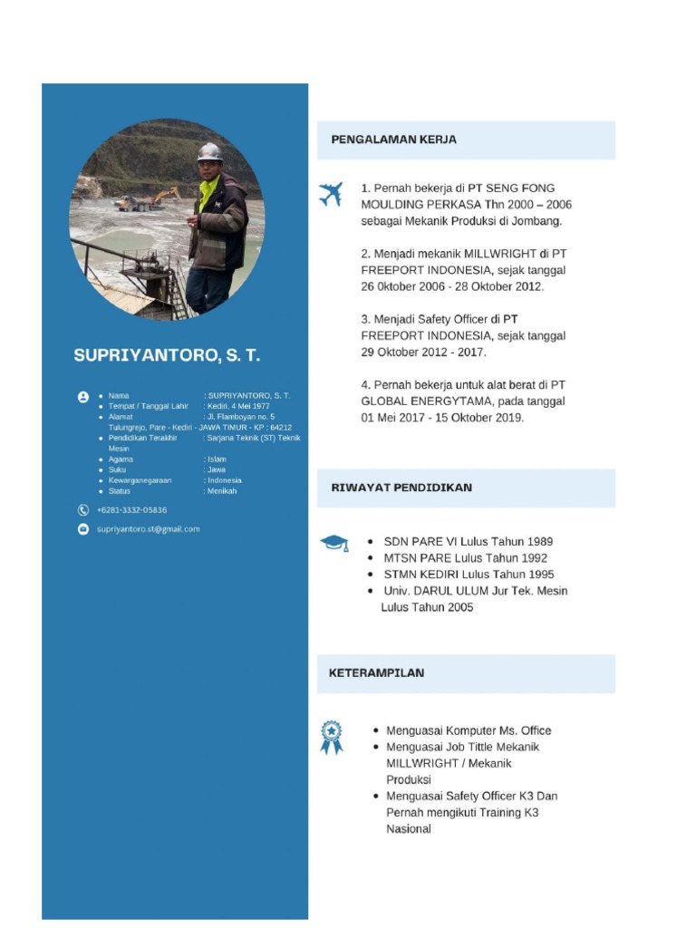 CV Supriyantoro - 041 | PDF