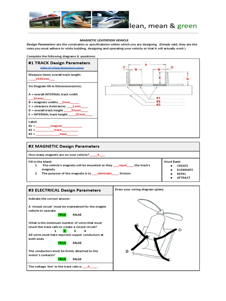 Tahsin Masud - MagLev - Design Parameters Handout | PDF | Technology ...