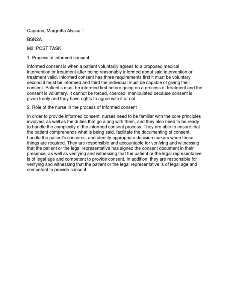 Bioethics-M3-Post Task - Caparas | PDF