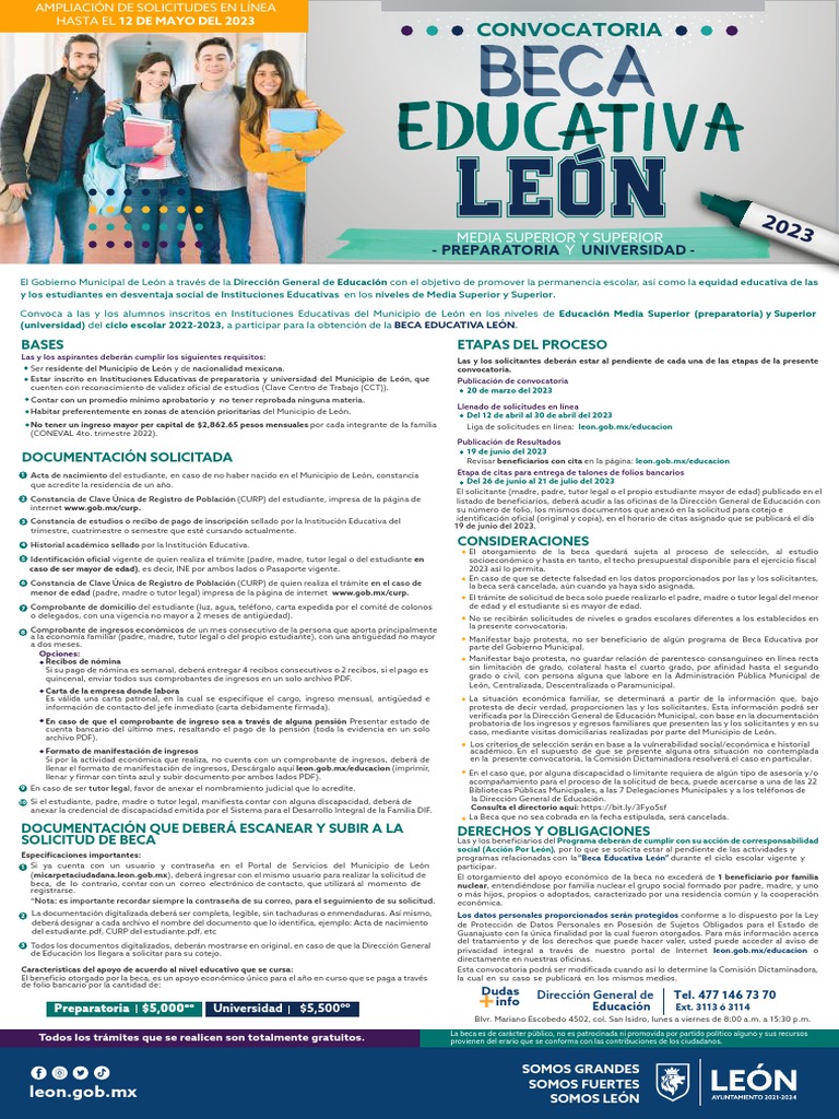 Reglas Operacion - Beca Educativa Universidad | PDF