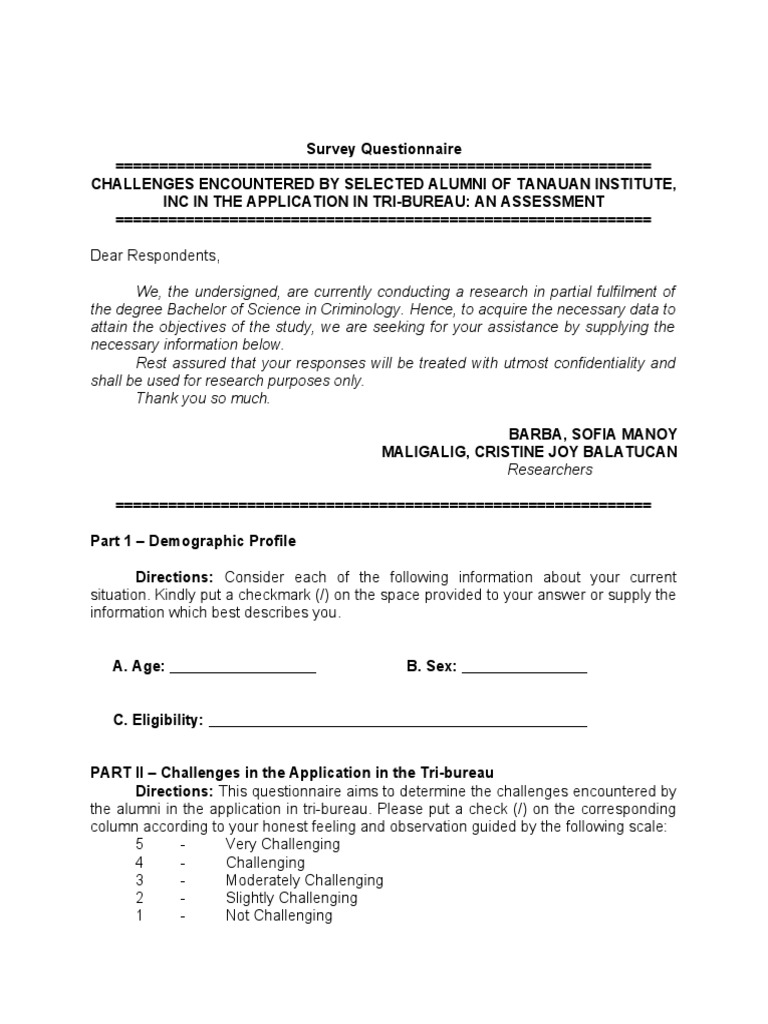 Barba & Maligalig - Application in Tri-Bureau | PDF | Psychology ...