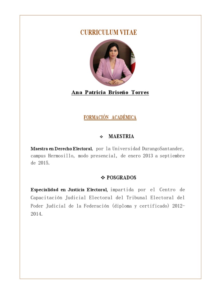 CV Ana Patricia Briseño | PDF