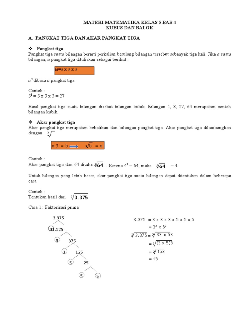Materi Matematika Kelas 5 Bab 4 Pdf