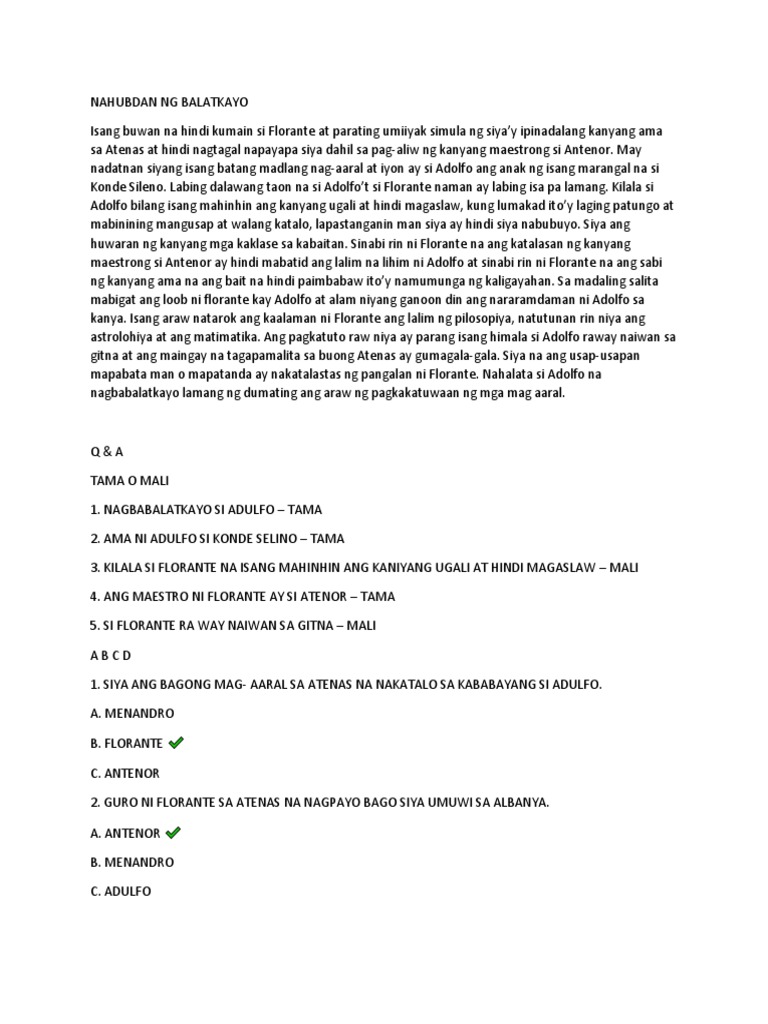 Nahubdan Ang Balatkayo | PDF