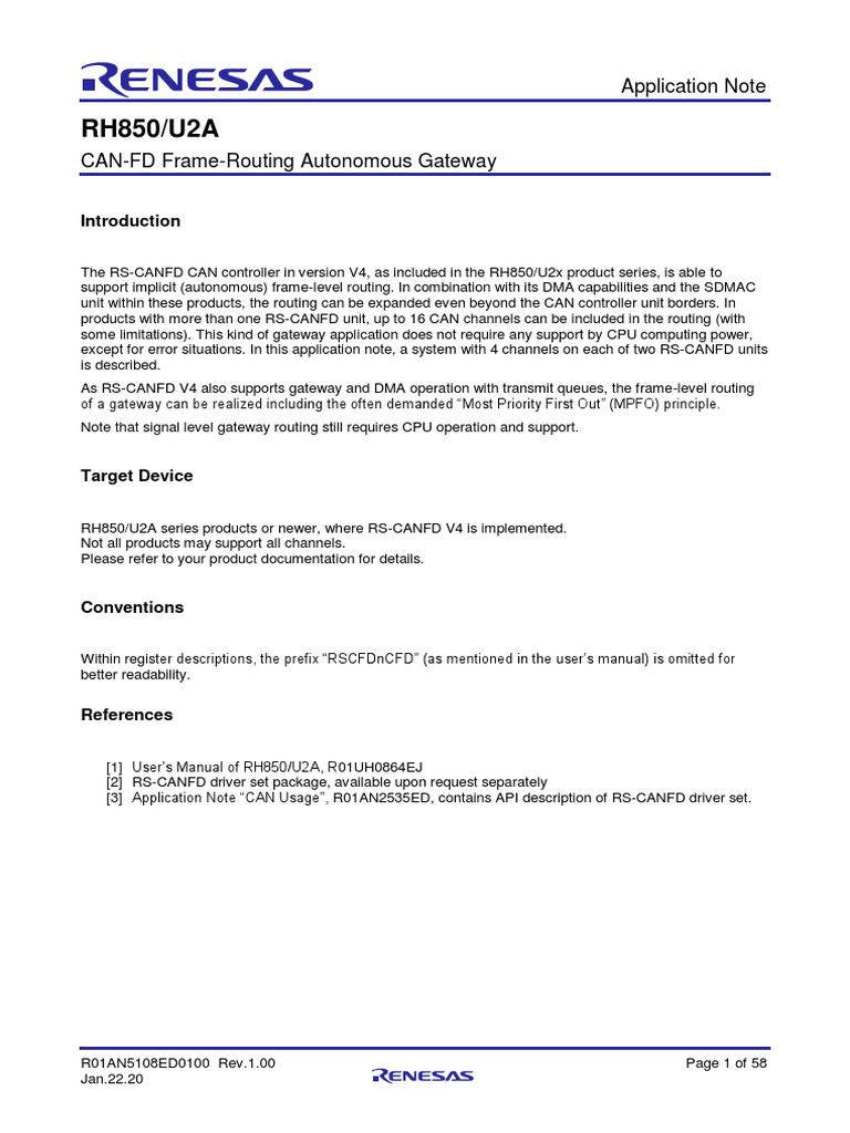 RS Canfd | PDF | Bit Rate | Computer Data