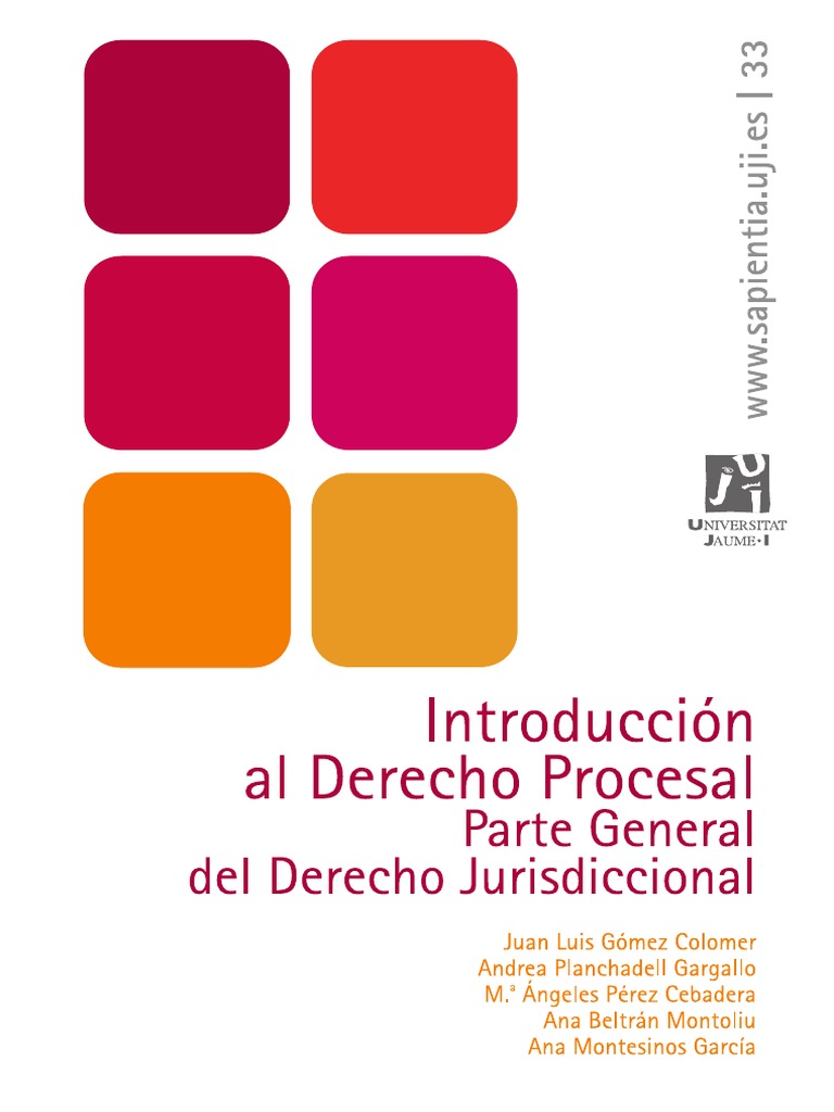 Introduccion Al Derecho Procesal - Juan Luis Gómez Colomer | PDF