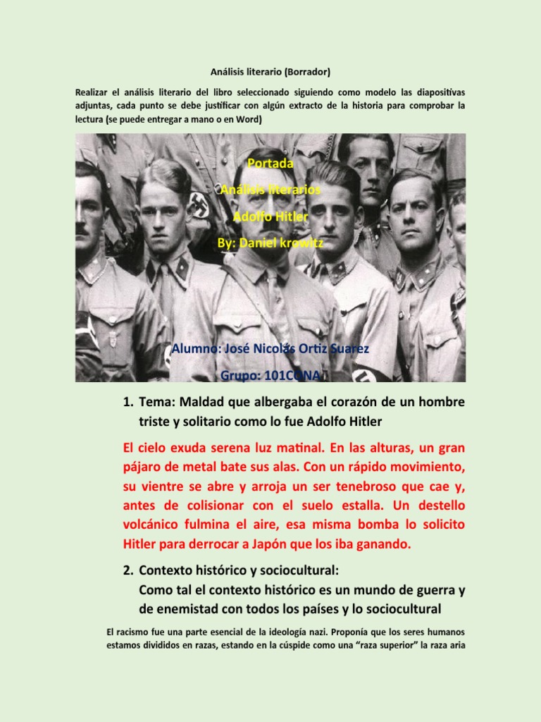 Análisis de "Adolfo Hitler: El Engendro del Mal" | PDF | Campamento de ...