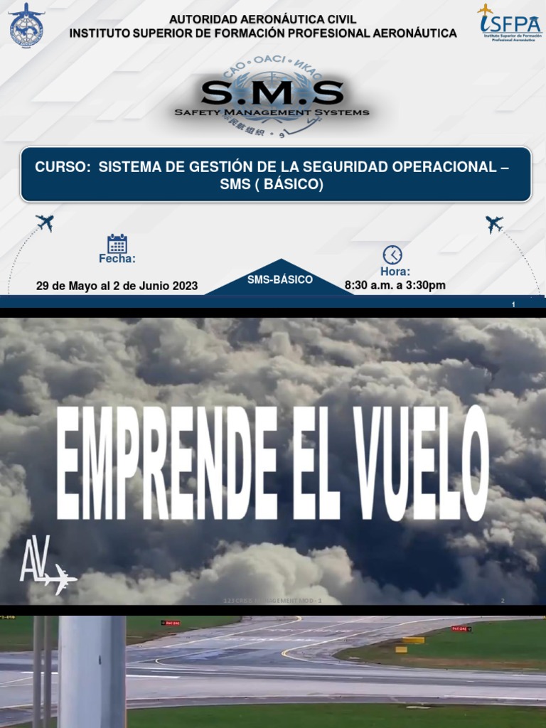 Curso Del Sistema de Gestion de La Seguridad Operacional SMS - (Basico ... Curso Del Sistema de Gestion de La Seguridad Operacional SMS - (Basico ...