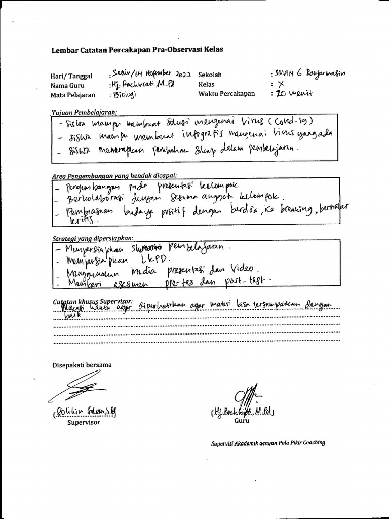 Lembar Observasi | PDF