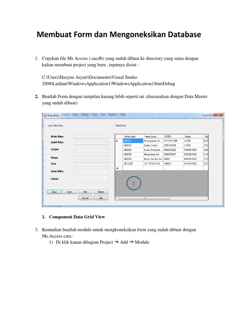 Membuat Form Dan Mengoneksikan Database | PDF