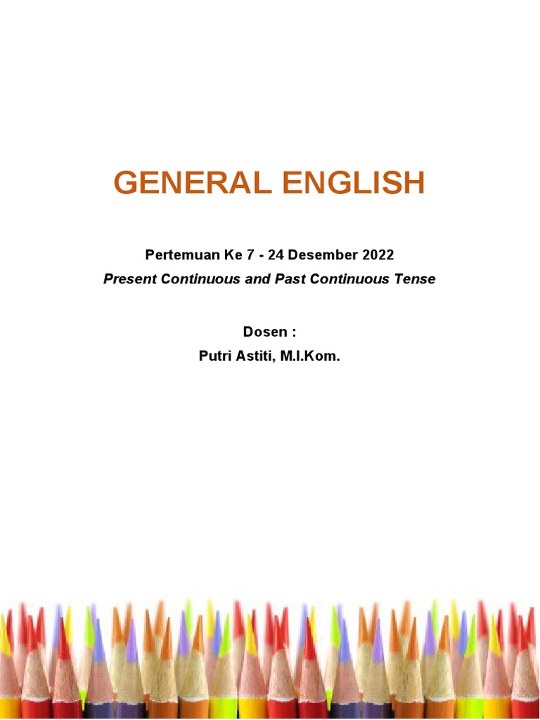Perbandingan Tenses: Present vs Past Continuous | PDF