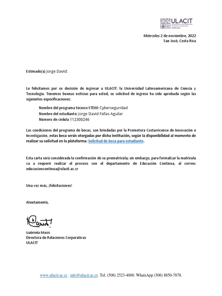 Jorge David Fallas Aguilar | PDF