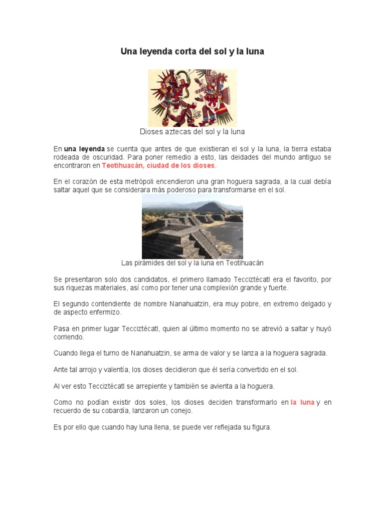 Una Leyenda Del Sol y La Luna | PDF