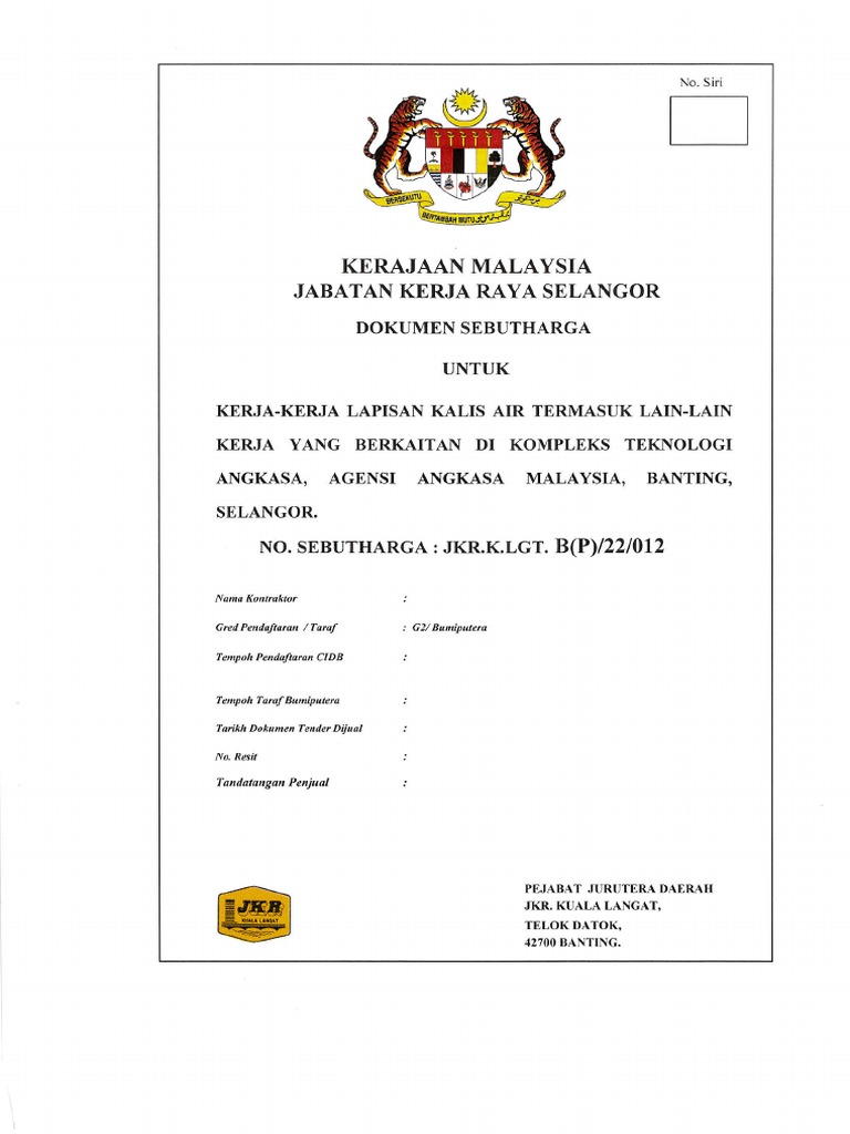 JKR K.langat BP 22 012 | PDF