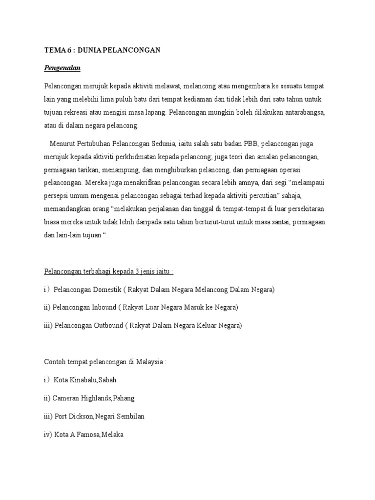 Kit Karangan Pelancongan | PDF