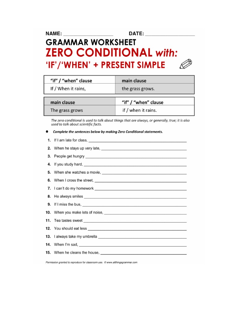 First Conditional Worksheets | PDF