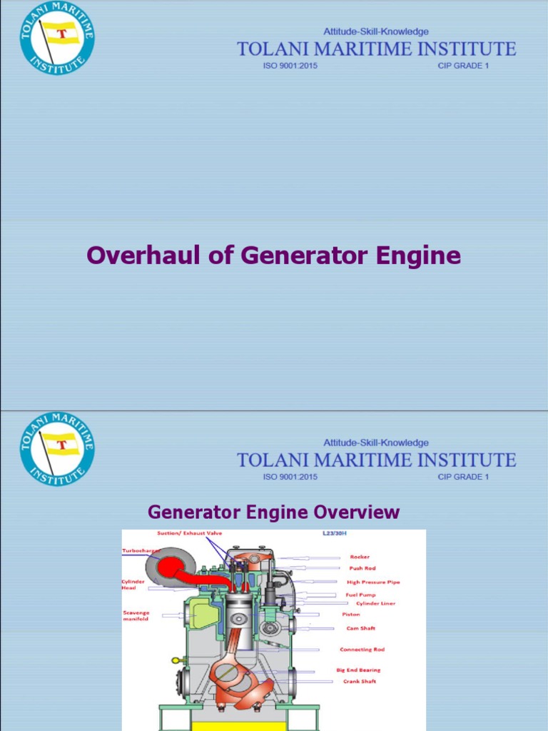 Overhaul of Generator Engine | PDF | Internal Combustion Engine | Piston