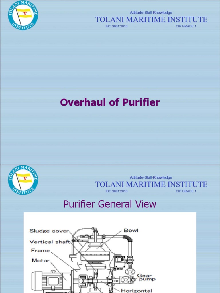 Overhaul of Purifier | PDF | Fuel Oil | Valve