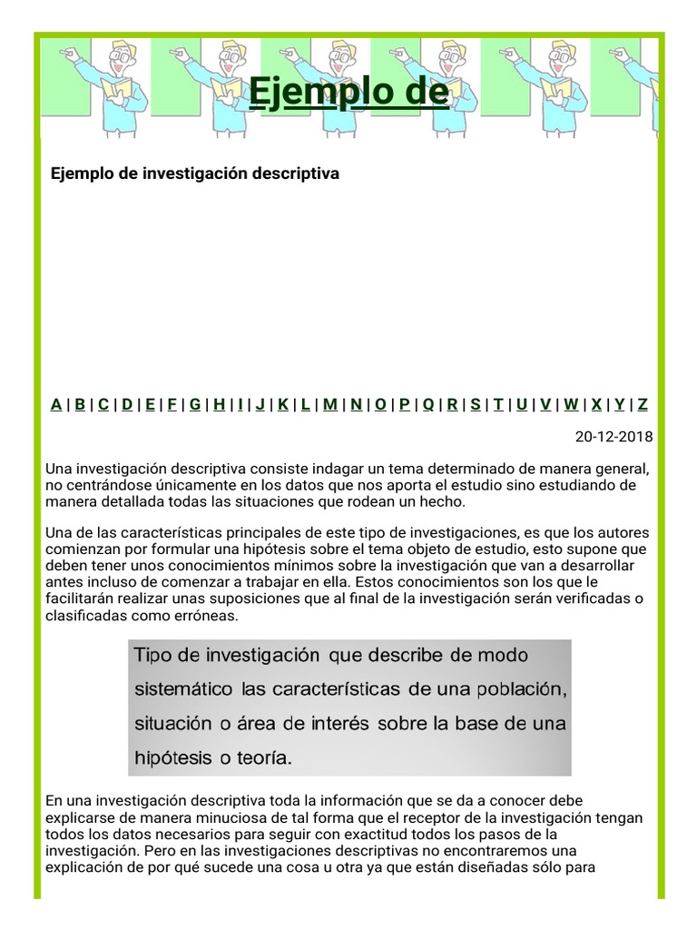 Ejemplo de Investigación Descriptiva | PDF