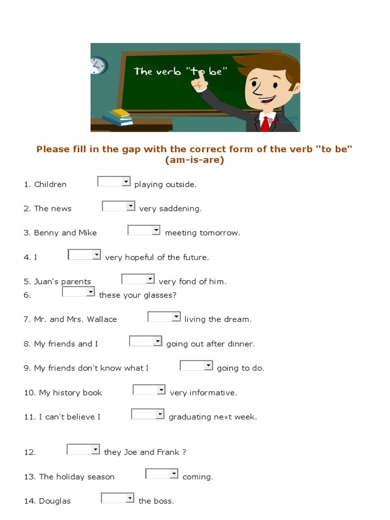 Verb To Be Exercise 2 | PDF