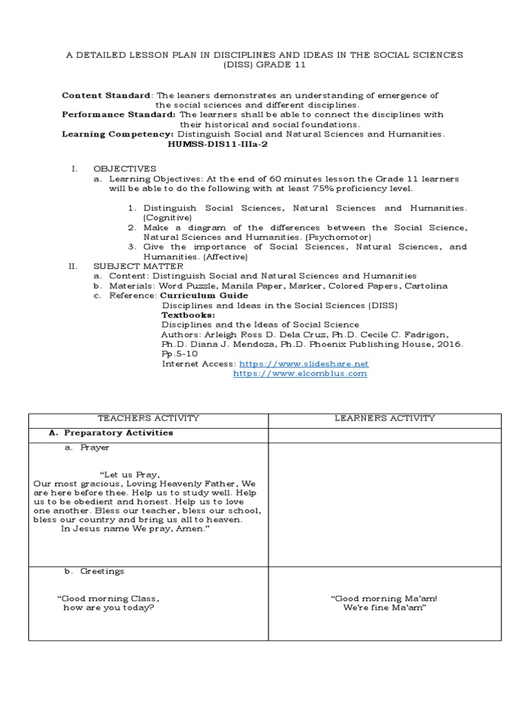 Revised Lesson Plan | PDF | Science | Social Sciences